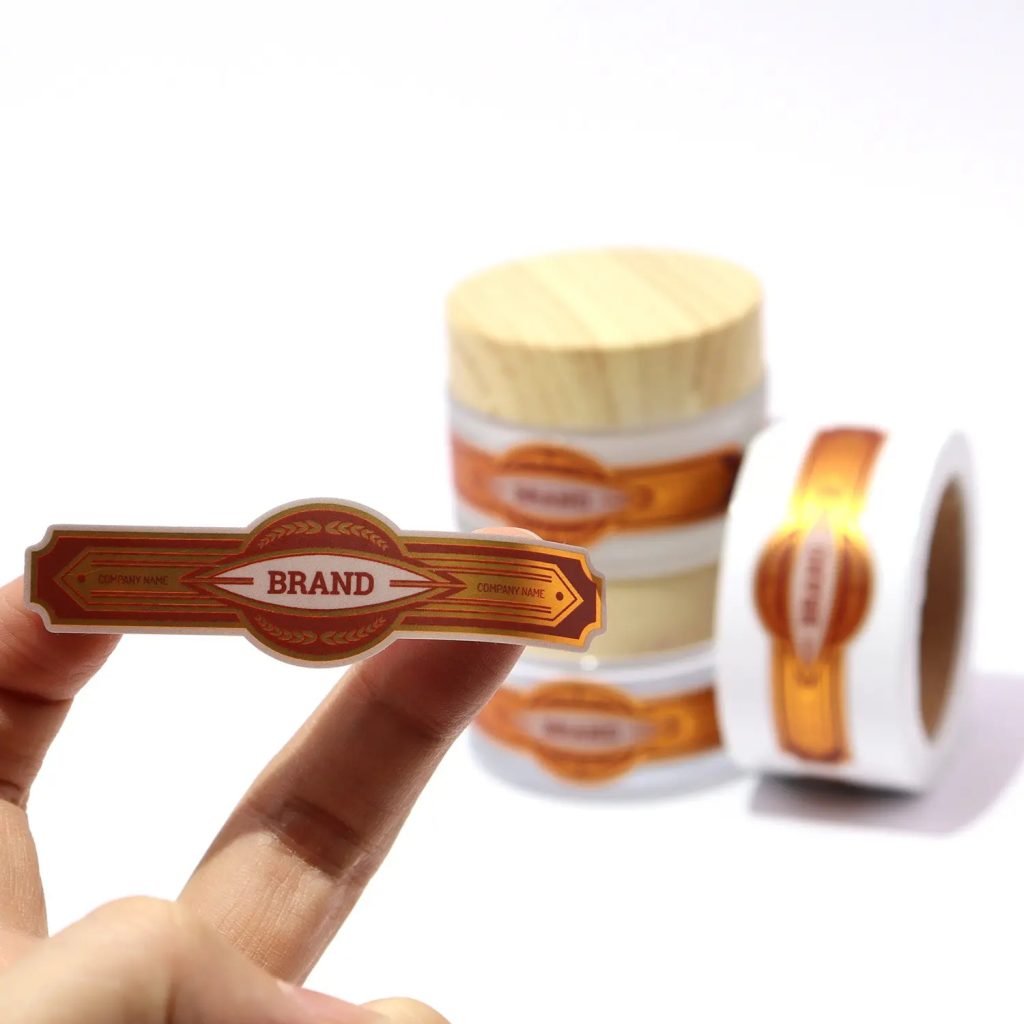 Perfume bottle label sticker